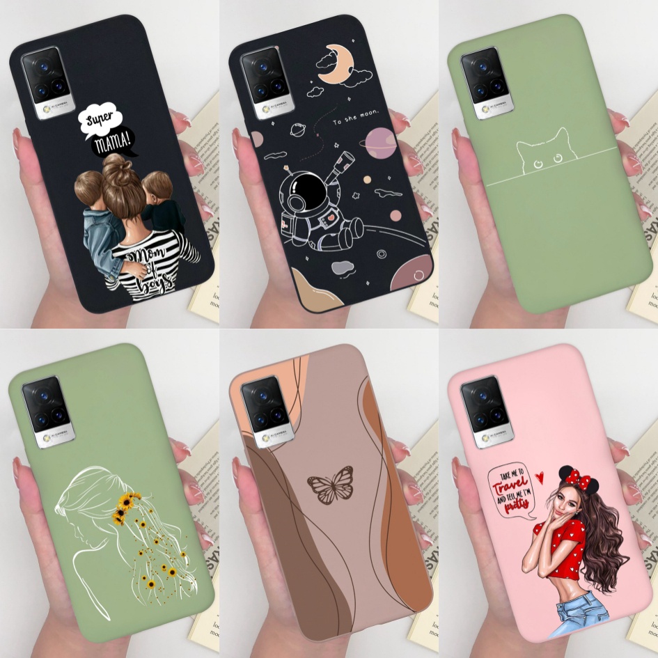 Phone Case For Vivo V21 V25 V25E 4G 5G Casing Soft Silicone TPU Matte ...