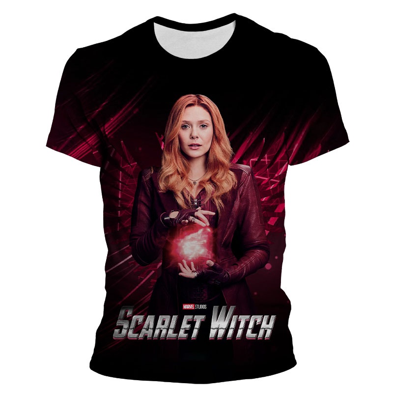 Fashion Marvel Avengers Wanda Vision Men's Women T shirt Tv Show Shirts ...
