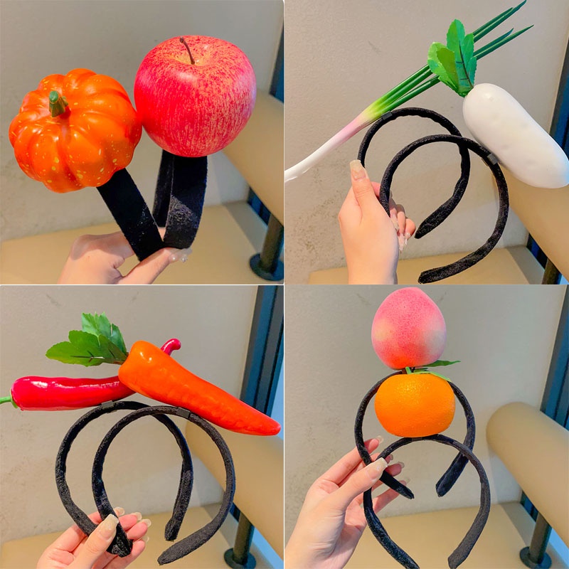 Funny Fruits and Vegetables Headbands Girlfriends Birthday Hair Band ...