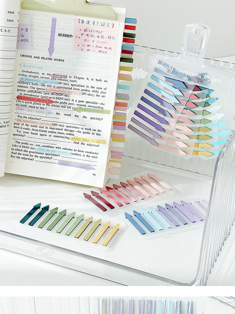 ENWEI 200 Pcs [Indicating Arrow Series] Simplicity Journal Sticky Notes ...