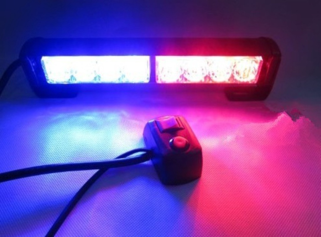 12v Car Styling Led Bar Grille Warning Light Police Fire Ambulance Auto ...