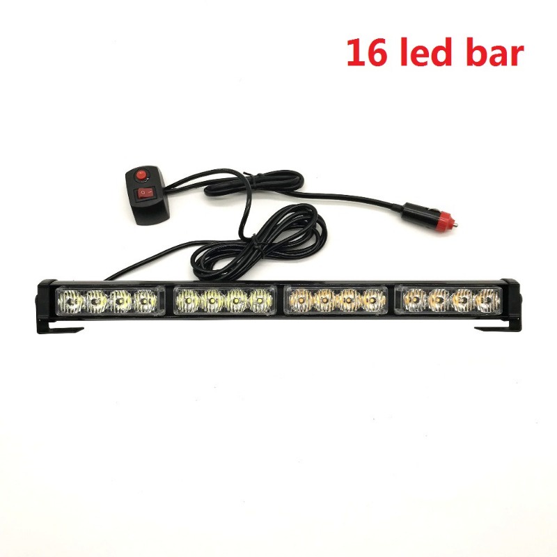 12v Car Styling Led Bar Grille Warning Light Police Fire Ambulance Auto ...