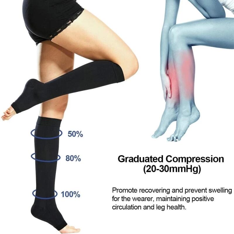 Medical Calf Compression Stockings Varicose Veins Shaping Graduated ...