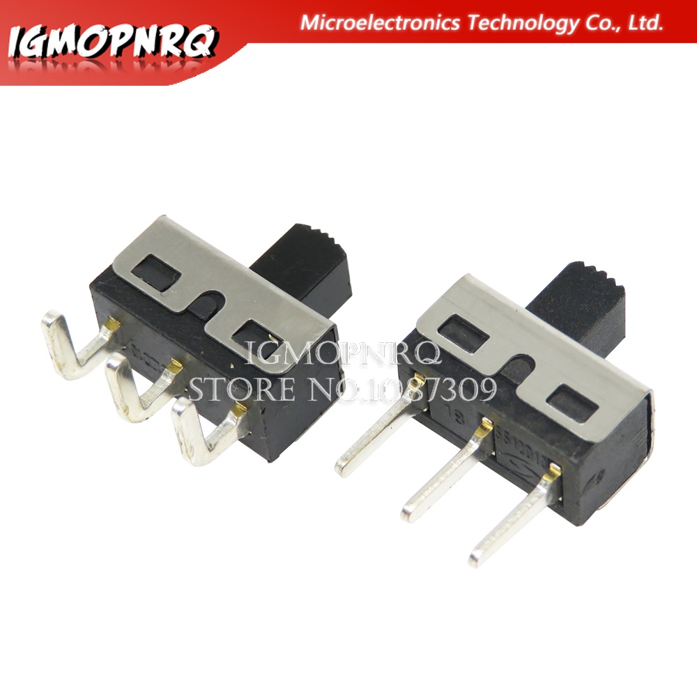 10PCS SS12D10 SS12D11 Toggle Switch 3Pin 1P2T Handle High 5mm Spacing 4 ...