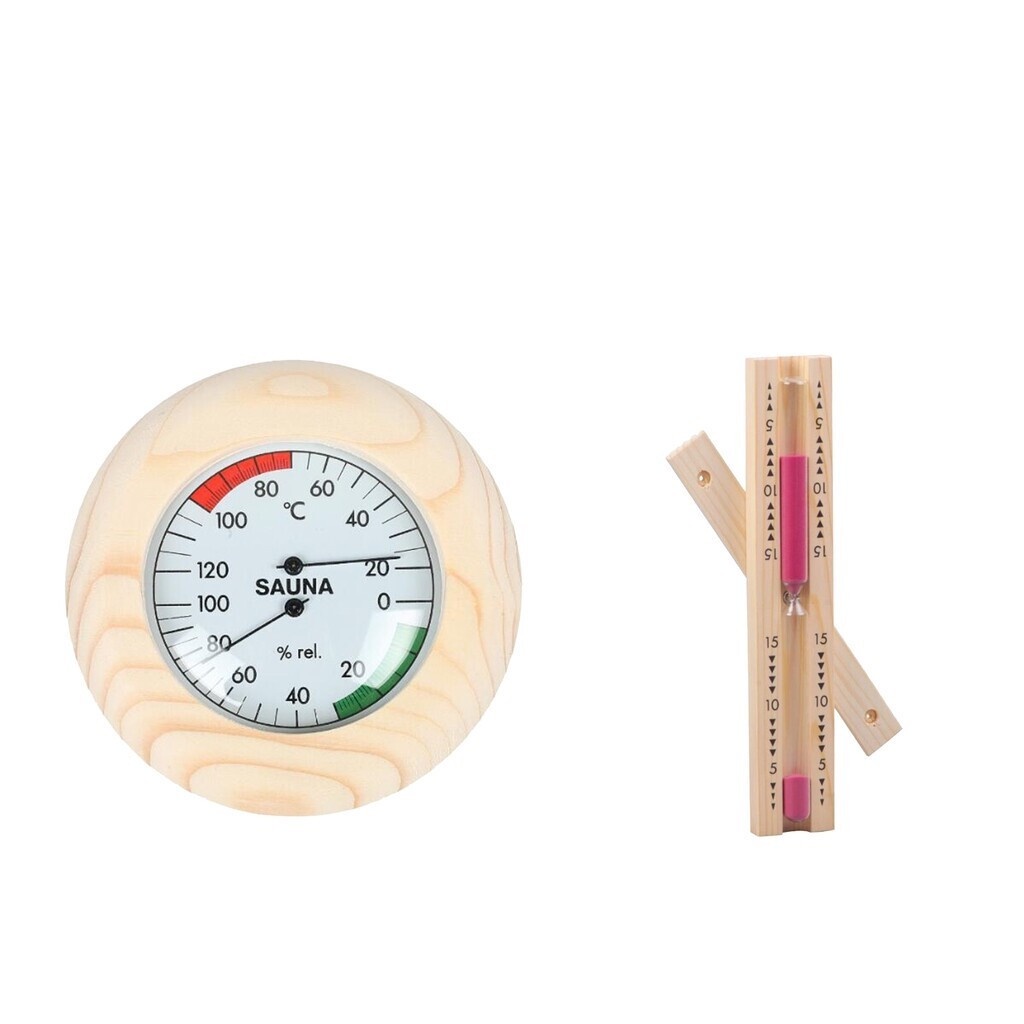 Digital Sauna Wooden Thermometer Hygrometer Sauna Sand Timer Kit ...