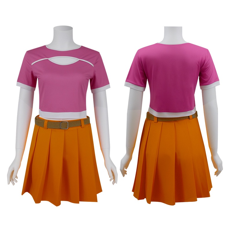 One Piece Anime Nami Cosplay Costume Nami Uniform Shirt Skirt Nami Wig ...
