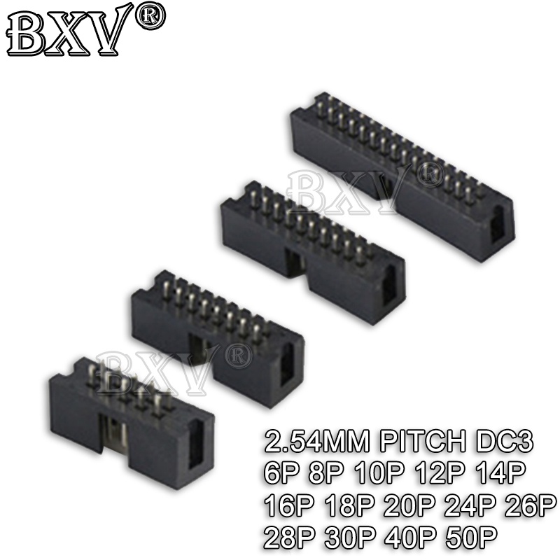 2.54 mm pitch dc3 through hole 6 8 10 12 14 16 20 26 30 34 40 50 pin ...