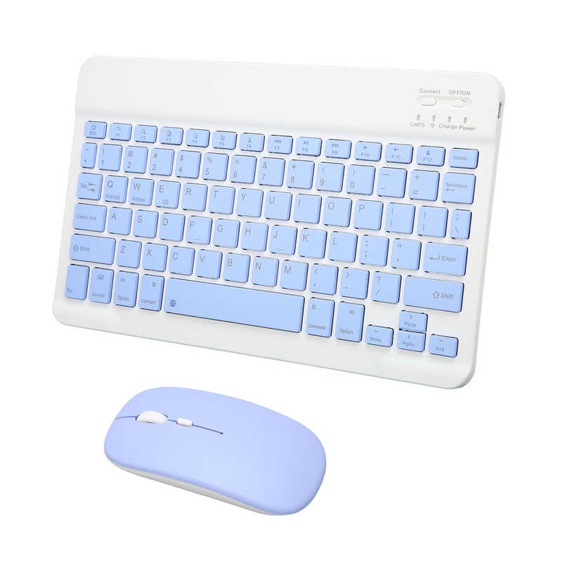 Bluetooth Wireless Keyboard Set 10in Ultra Thin Computer Keyboards Mouse Combo Suitable For