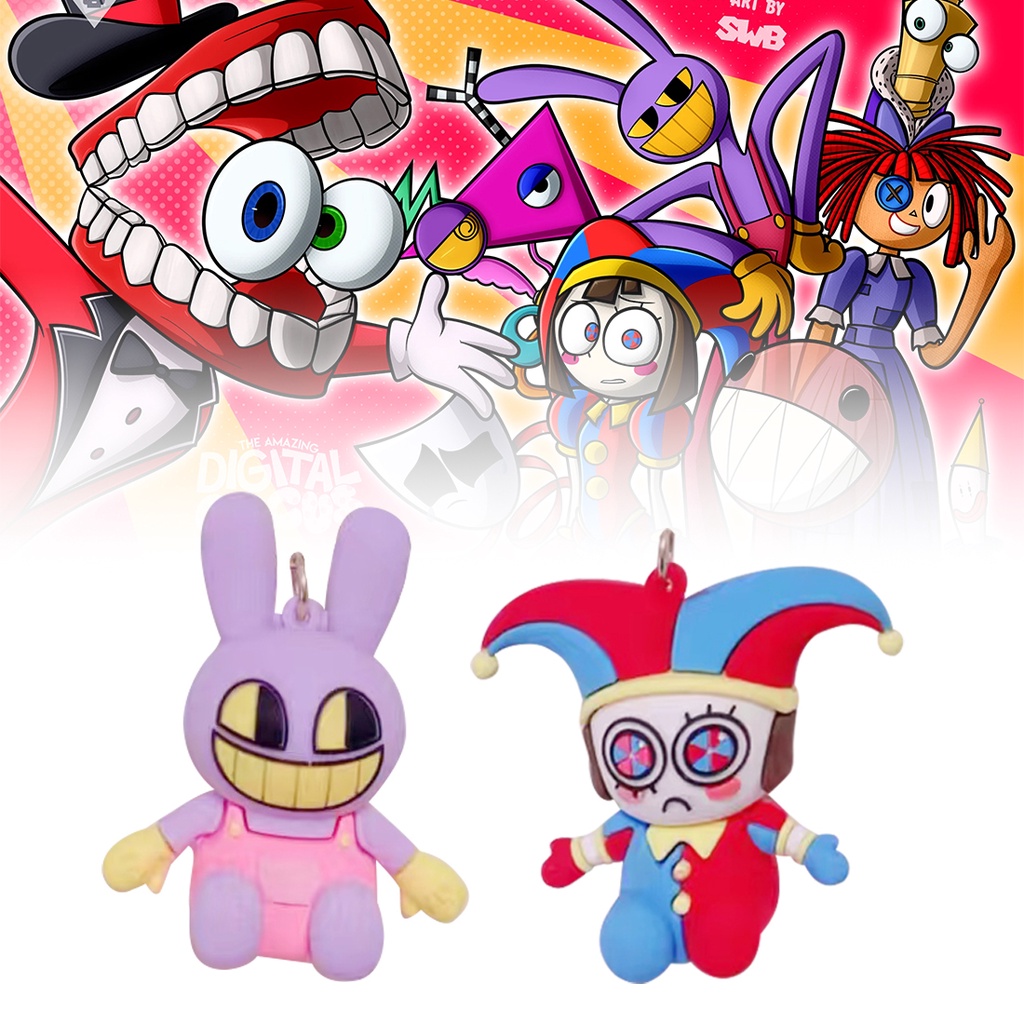 The Amazing Digital Circus Keychain Movie Animation Peripherals Clown ...