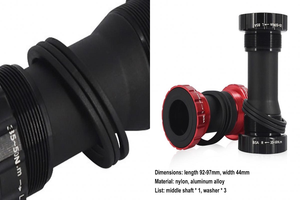 Ber Smooth Crankset Bottom Bracket Impact Resistant Bike Bottom Bracket ...