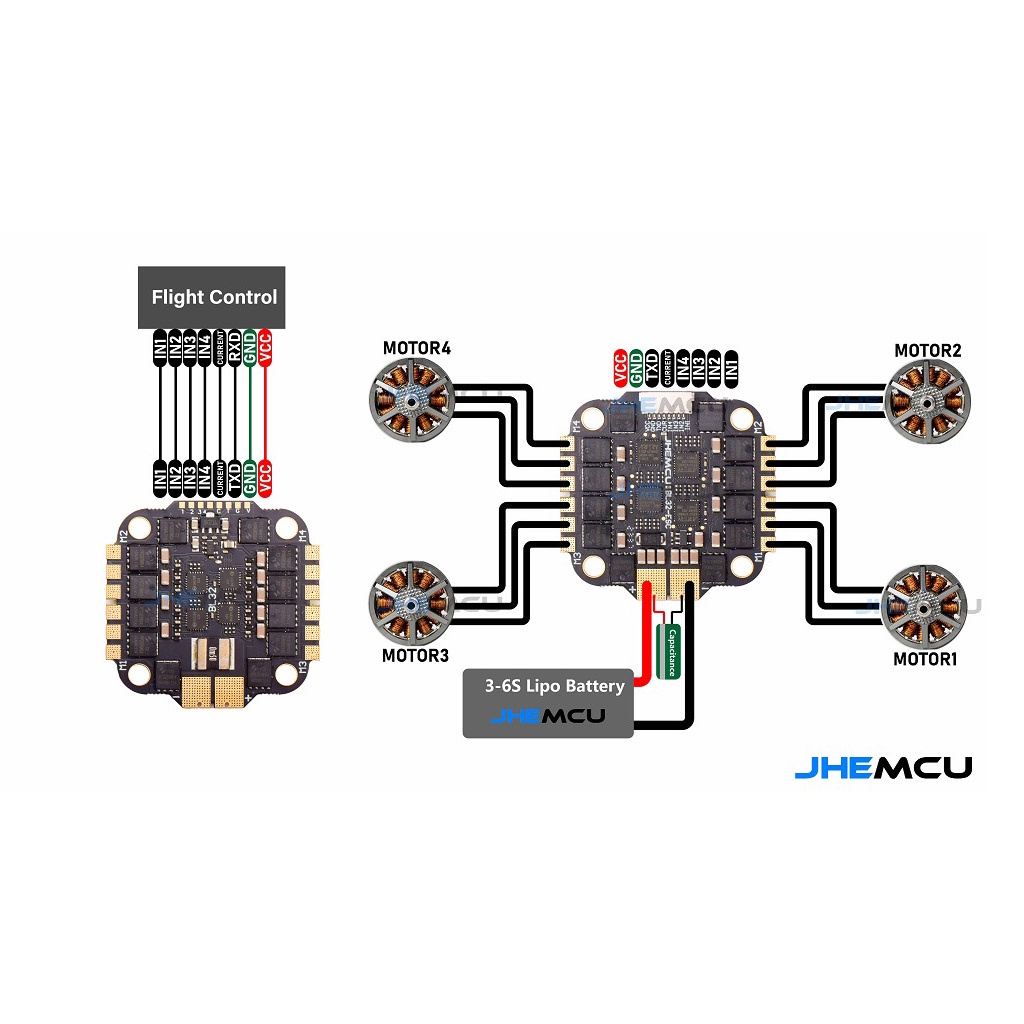 JHEMCU F745 Flight Controller Stack GF30F745-MPU Flight Controller ...