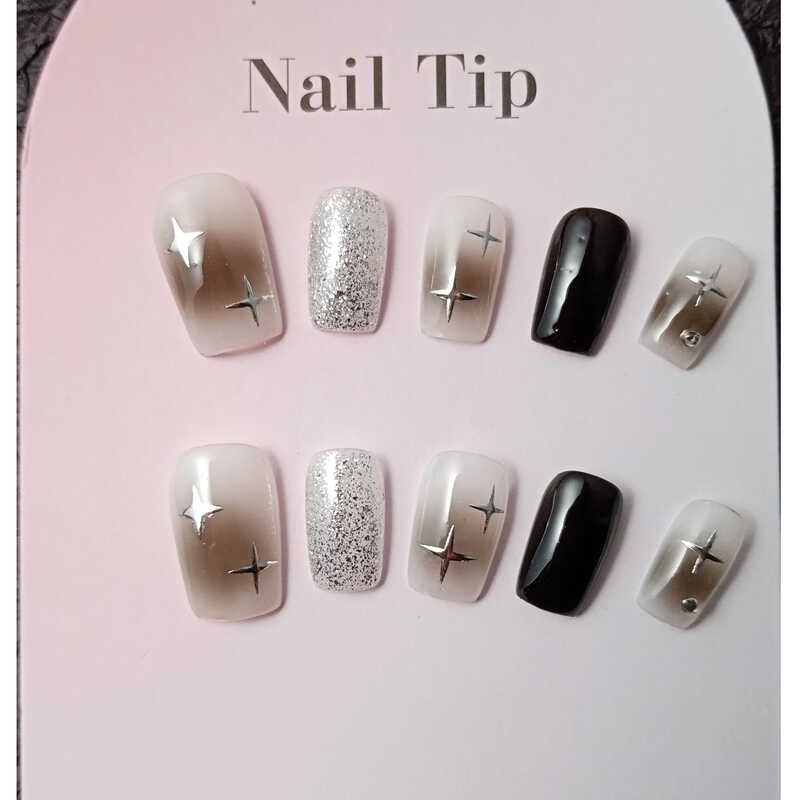 Pink Butterfly Magic Mirror Pink Nail Piece/black wedding nails/kamay ...