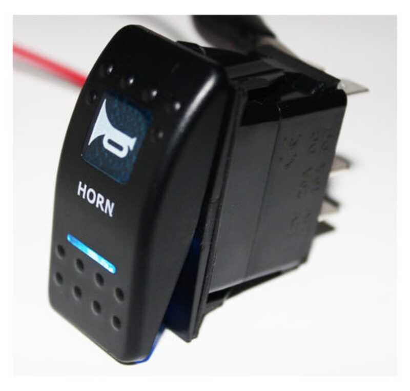 YOCOMYLY Bagong 5 Pins 12V 20A asul na liwanag LED Simbolo ng horn Bar ...