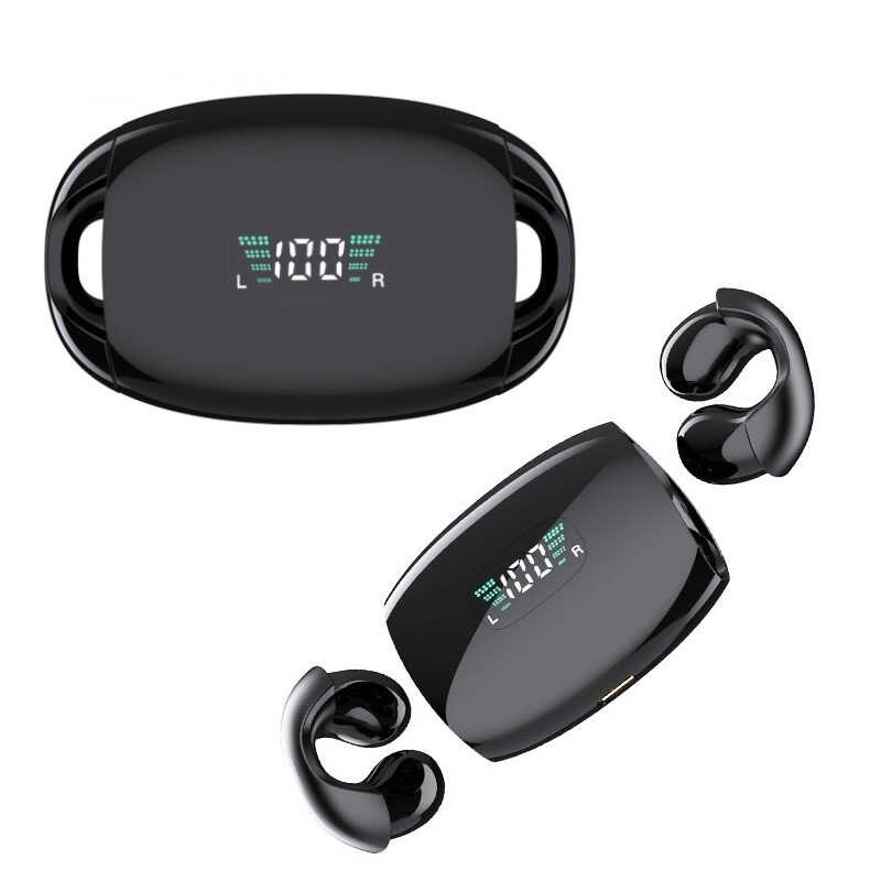 Yyk-Q96 TWS - Wireless Headphones Bluetooth 5.3 Bone Conduction Earphones Earclip Design Earbuds ...