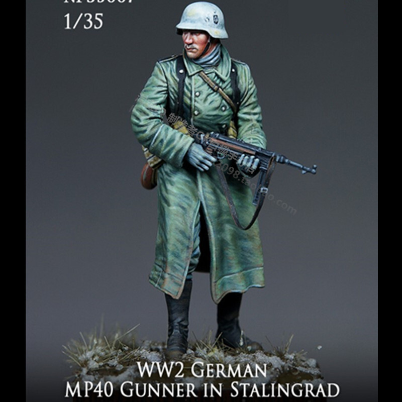 [Resin Model] 1/35 Resin Soldier Model German MP40 Gunner in Stalingrad ...