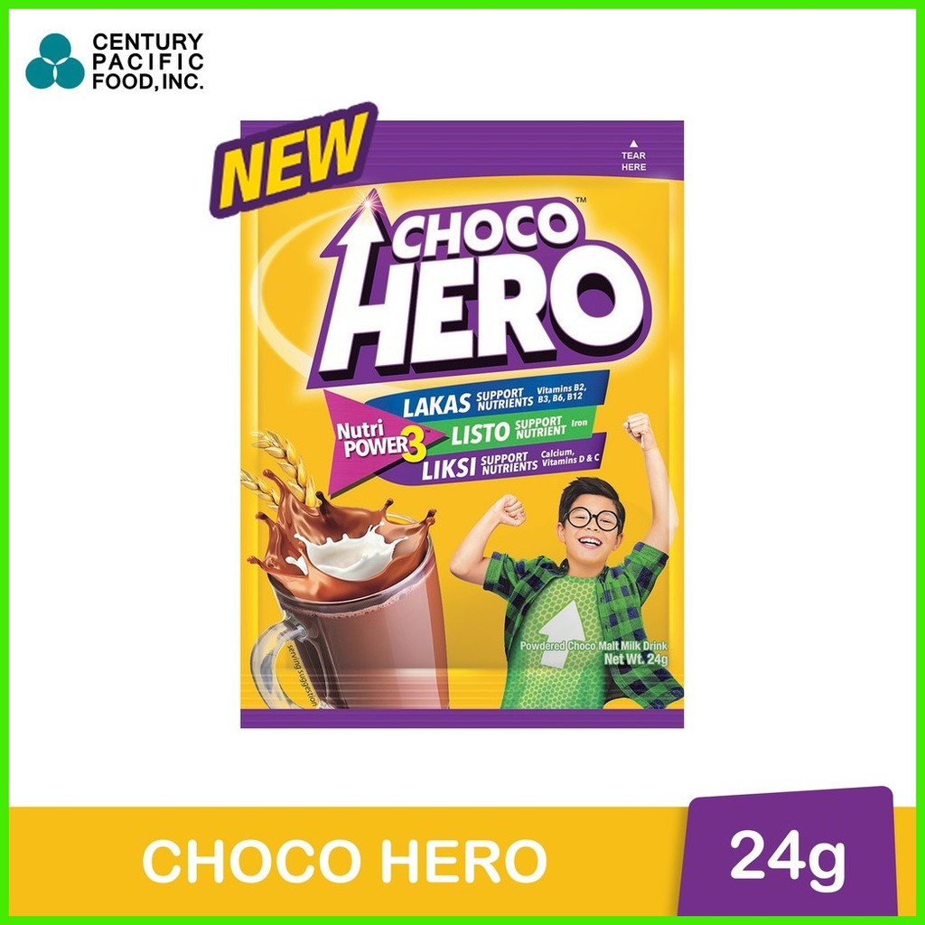 ♀ CHOCO HERO Powdered Choco Malt Milk Drink 24g x8 | Shopee Philippines