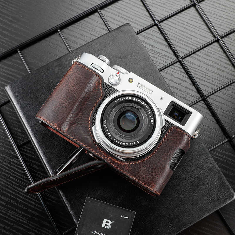 Ang Zhibao ay angkop para sa Fuji X100V protective camera bag X100T X100S X100F X100 genuine le ...