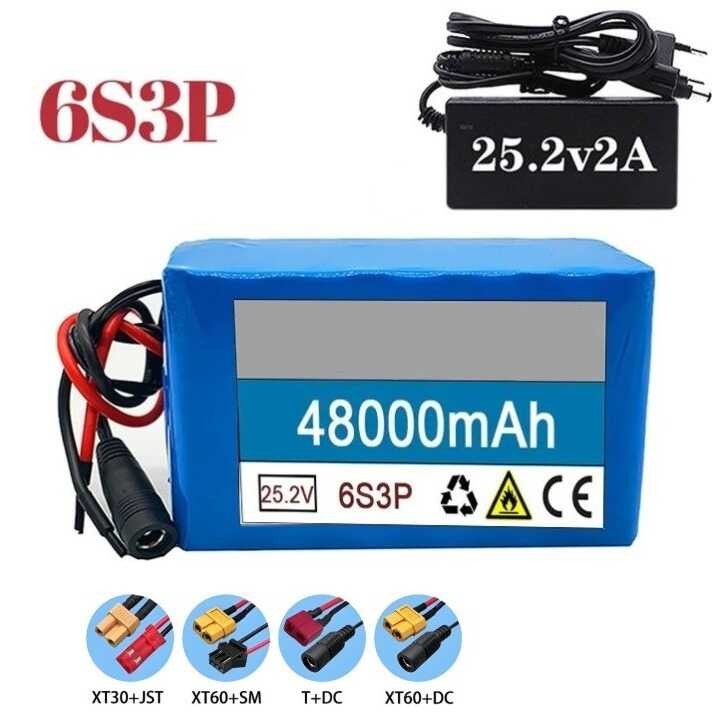 Battery 18650 Pack 6S3p 25.2V 48Ah Suitable For Electric Bicycles ...