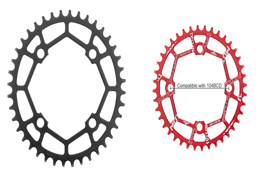 SOU_ 40T/42T/44T/46T/48T/50T/52T Metal Chainring Anodizing High ...