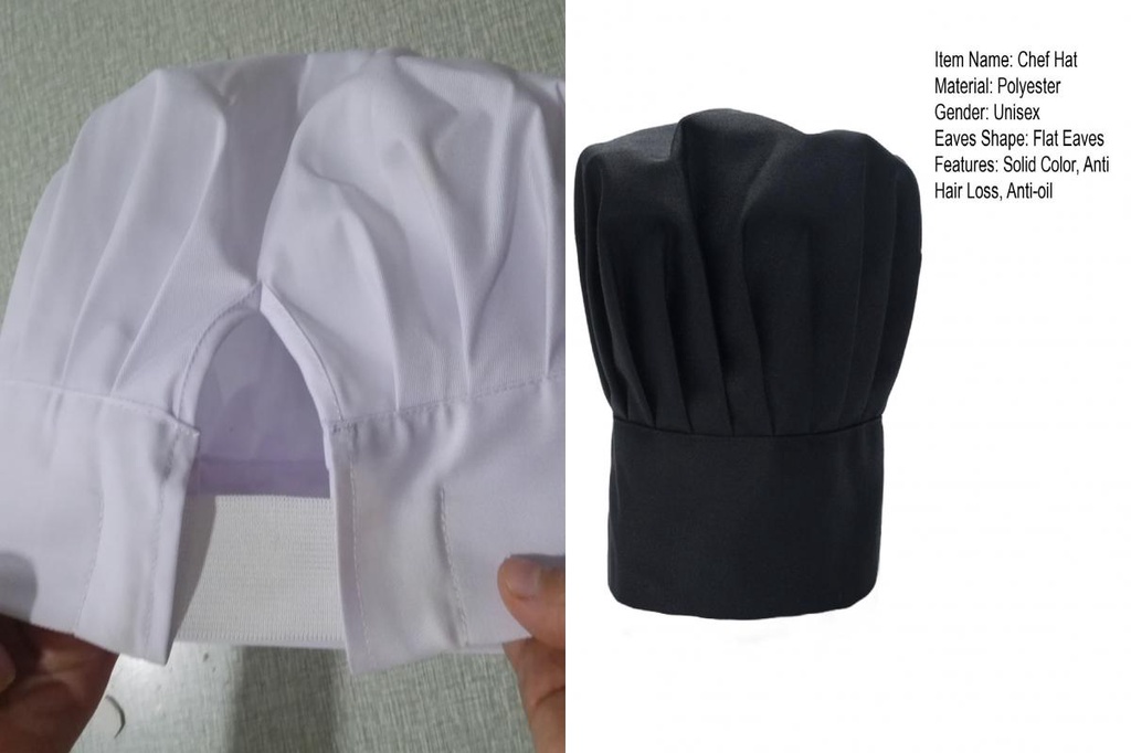 Solid Color White Chef Hat Washable Chef Hat Professional Chef Hat for ...