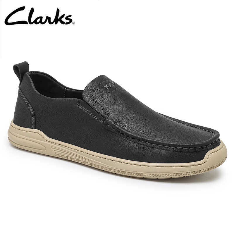 Clarks Men's Cambro Step Black Slip Sa Casual Genuine Leather Shoes For ...
