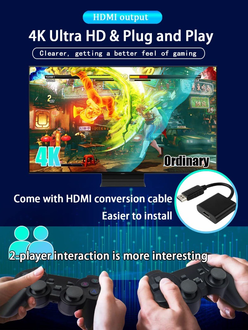 VGTIME M8 Game stick 4K Wireless Video Game Console 4K HD 10000/20000 ...