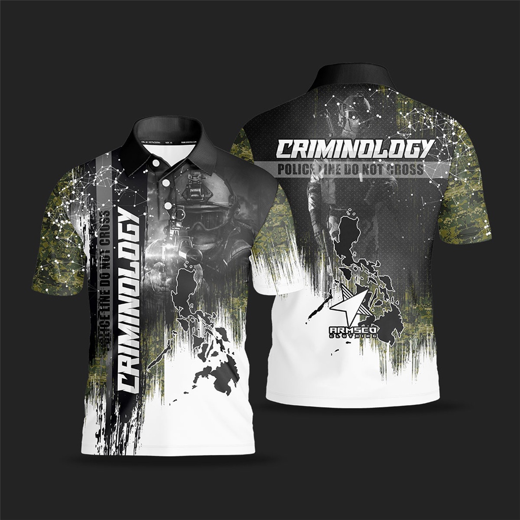 Criminology ArmsCo V1 Tactical Polo Shirt Full Sublimation | Shopee ...