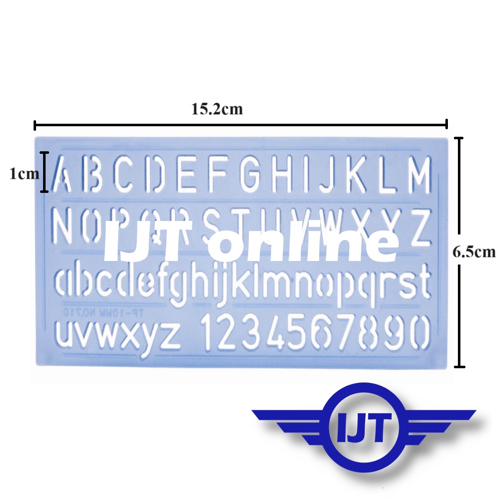 ABC Template Stencil Plate (1cm / 2cm/ 3cm) / Alphabet Stencil Ruler ...