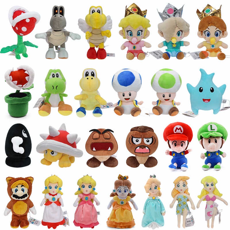 Game Mario Bros Plush Doll Anime Cute Princess Peach Koopa Troopa