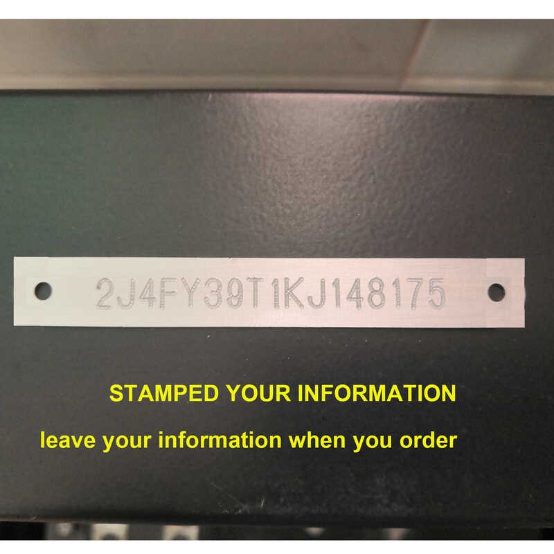 Fully Engraved Aluminum Frame NO. VIN Plate Serial Number Motorcycle ...