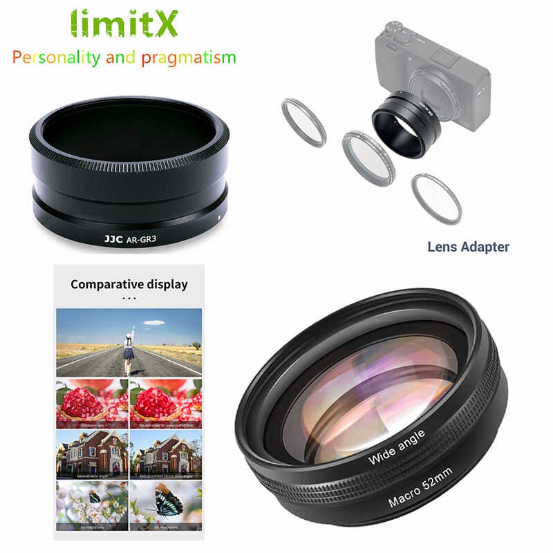 18mm HD 4K Wide Angle w/ ro & Filter Lens Adapter Ring Tube For Ricoh ...