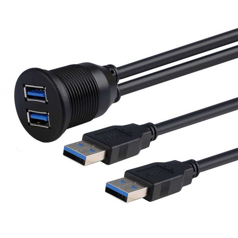 Extension cable na may 2 puertos USB 3,0 monte empotrado AUX, para sa ...