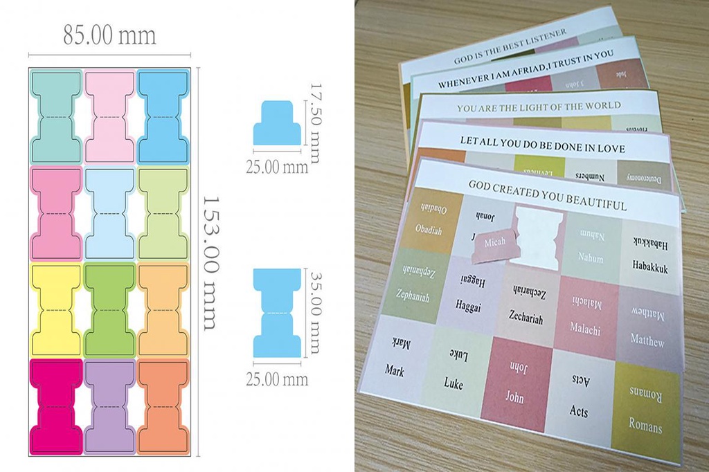 AMAR Bible Tab Index Labels Clear Lettered Bible Tabs Large Print Bible ...
