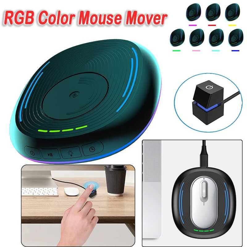 ZZOOI Automatic Computer Mouse Mover with Timer ON/Off Switch RGB ...