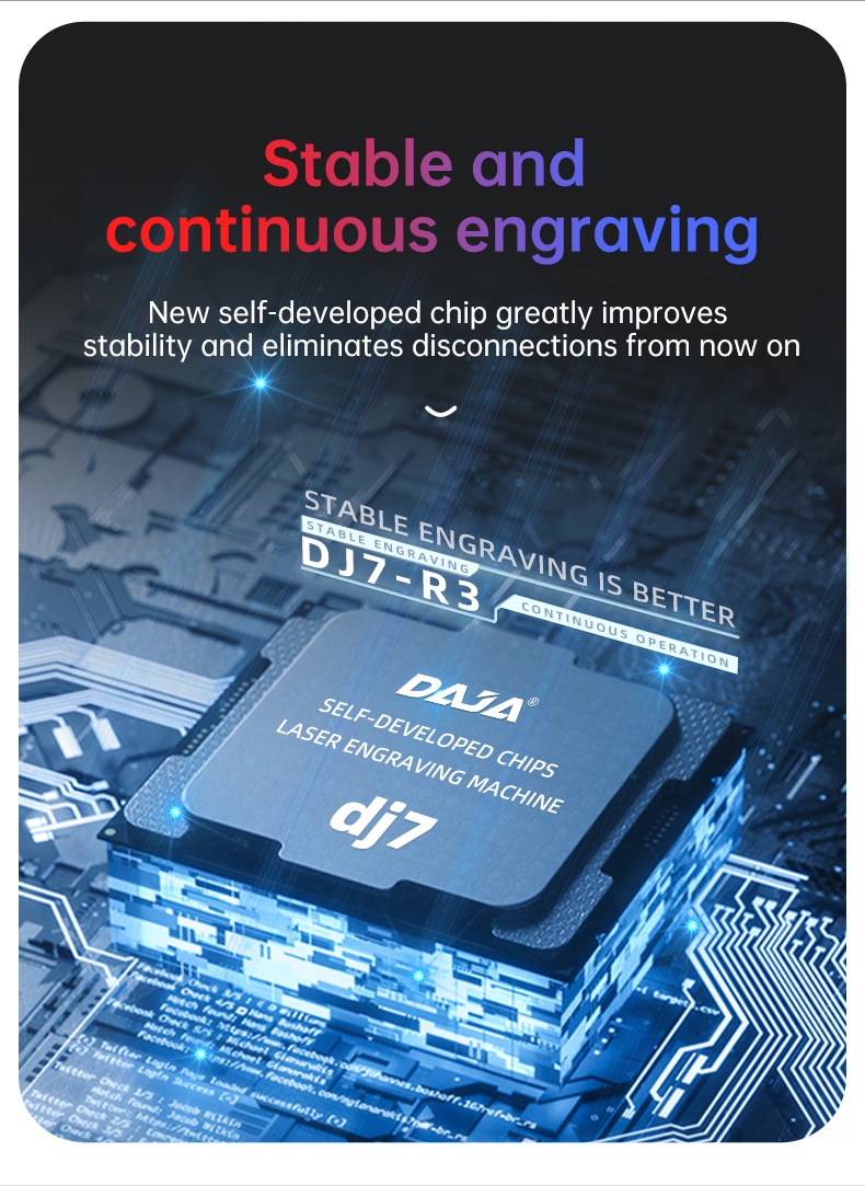 DAJA DJ7 5W Laser Engraving Machine Mobile Phone Computer Portable DIY Wood Cutting Automatic ...