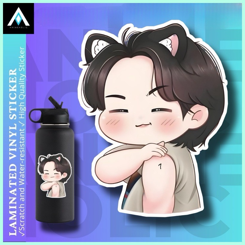 Θ BTS SUGA CUTE CHIBI LAMINATED VINYL STICKERS ~ ANIMEHOLIC | Shopee ...