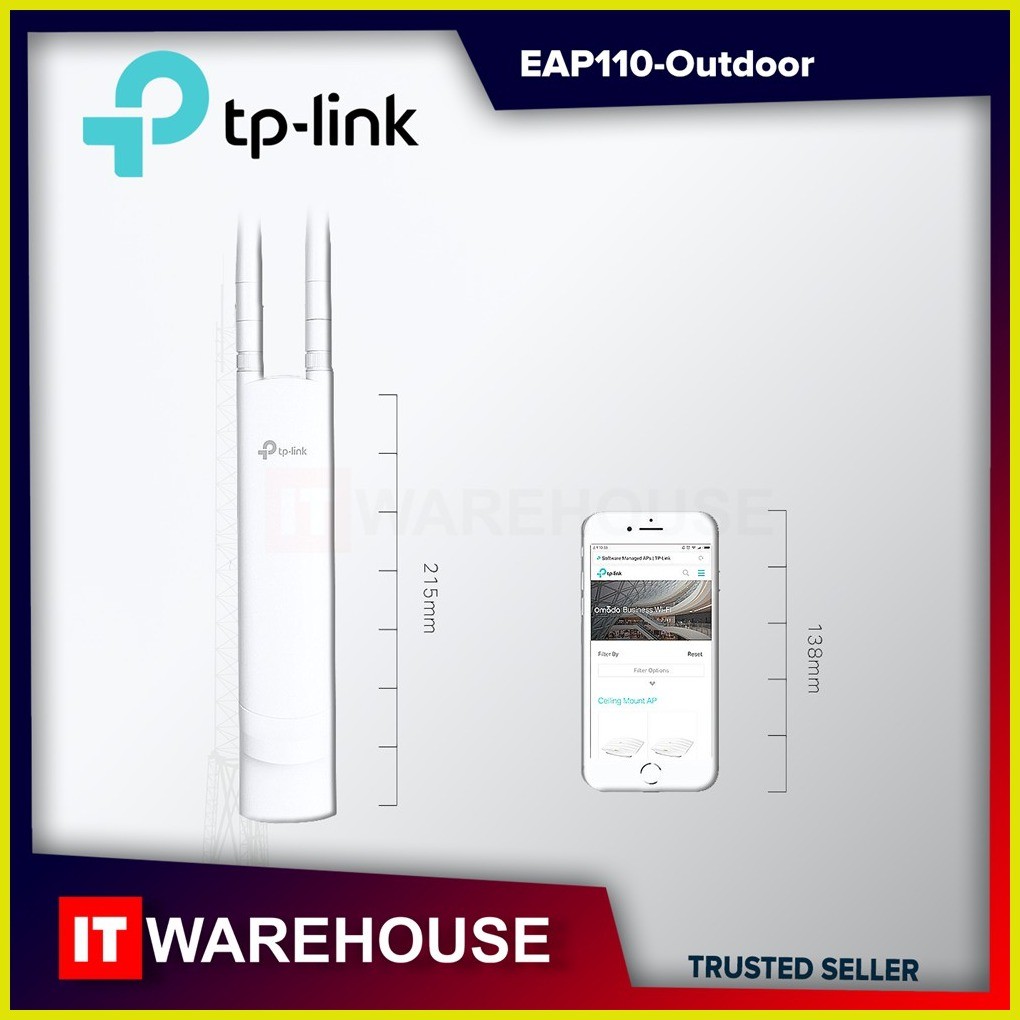 TP-Link EAP110 Outdoor Omada - 2.4Ghz Vendo Piso WiFi Access Point N300 ...