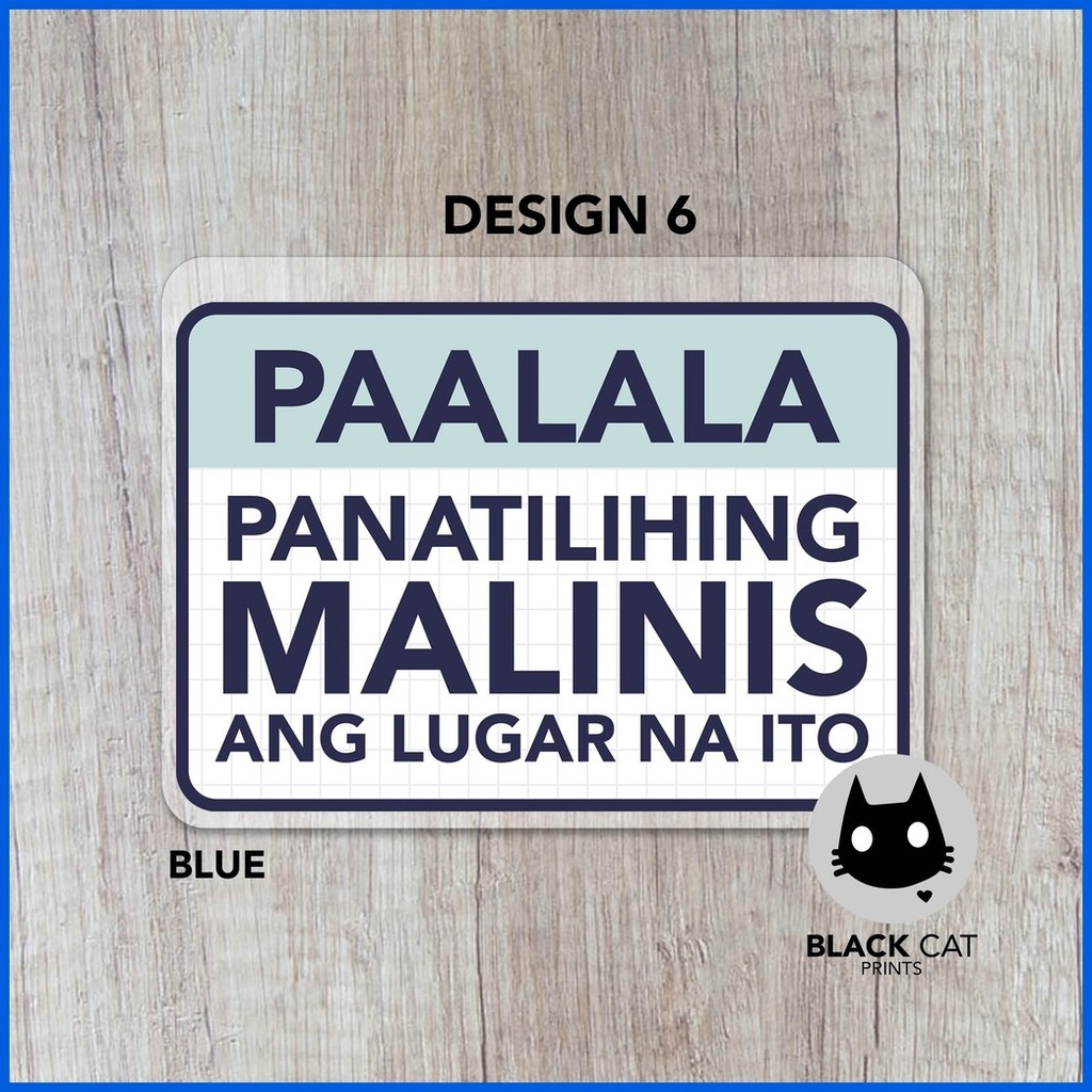Paalala Panatilihing Malinis ang Lugar na Ito Sign | Laminated Signage ...