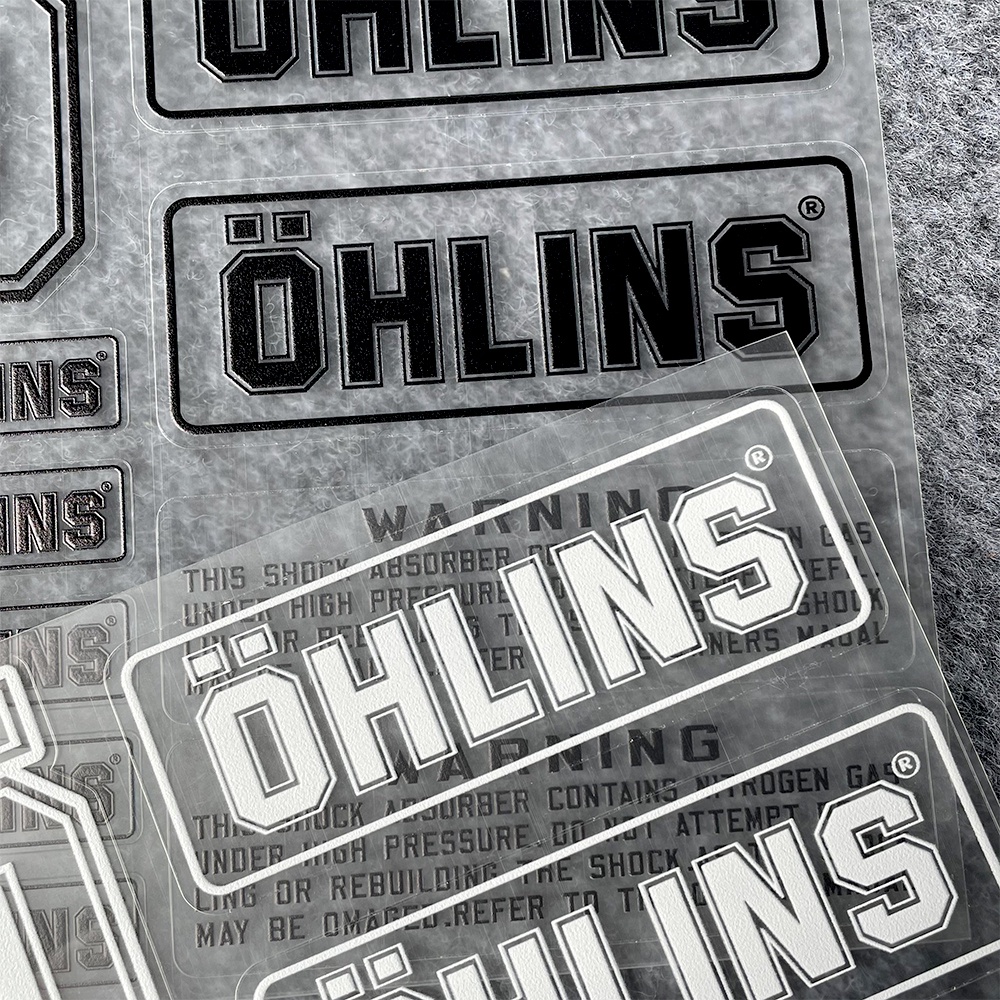 3D UV OHLINS Motorcycle Sticker Shock Absorber Sunscreen Transparent ...