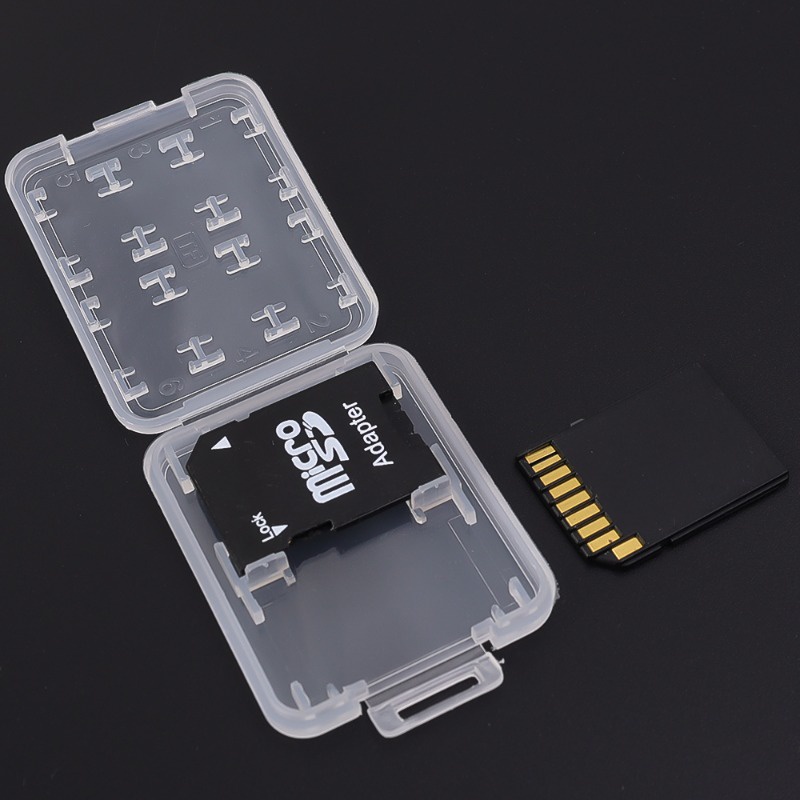 Clear Plastic SIM Cards Protective Case / 8 in 1 Micro SD Memory Card ...