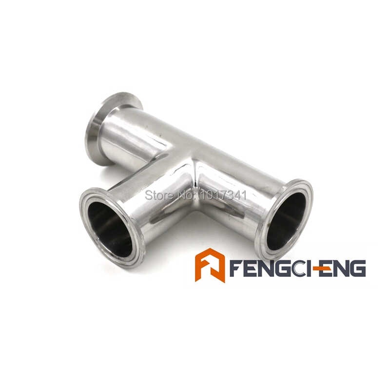 1.5" Tri Clamp Tee, SS 304, 3A Standard, Homebrew Clover Fitting ...