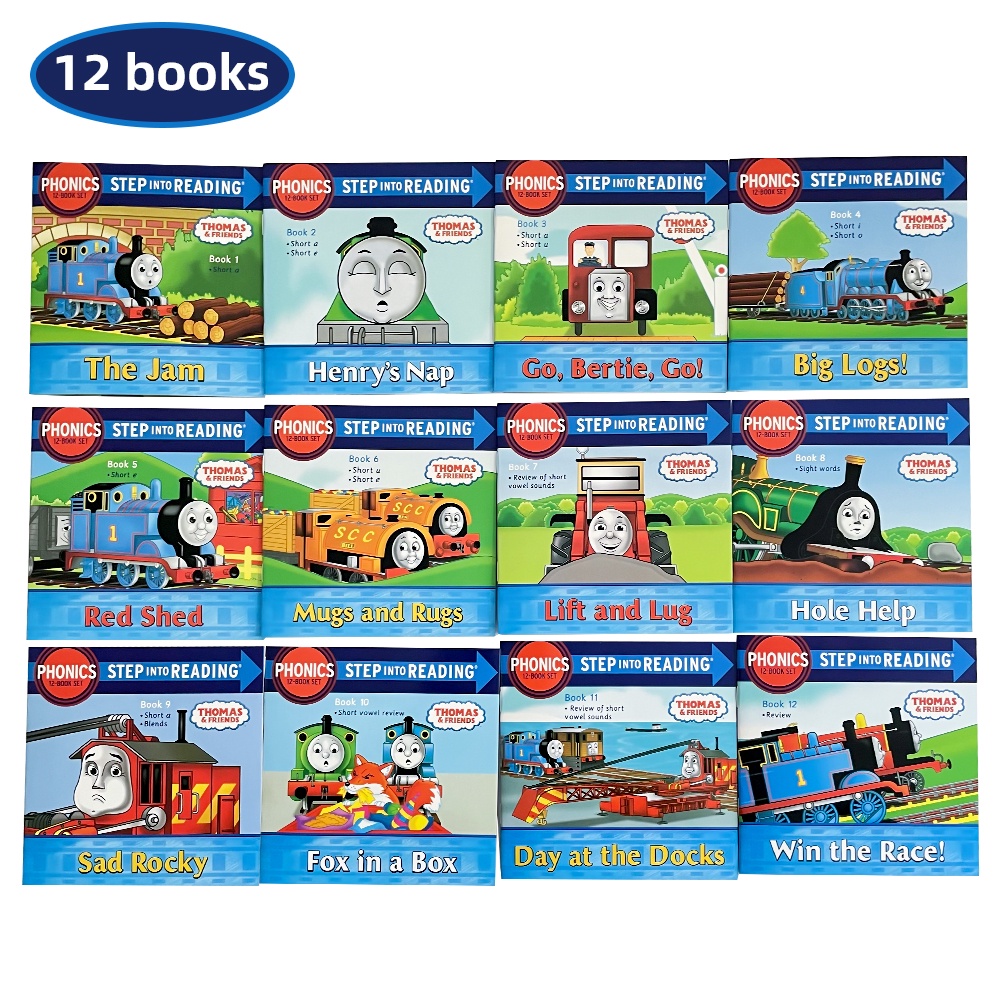 12 Books Set Phonics Step Into Reading Thomas & Friends Educational ...