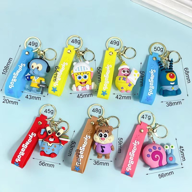 Cartoon SpongeBob SquarePants Keychain Party Decorations Cute Patrick ...