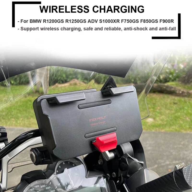 Motorcycle Accessories Navigation Bracket Wireless Charging Support ...
