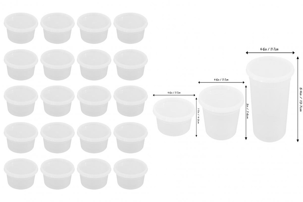 SL Bpa-free Plastic Deli Containers Takeaway Food Storage Boxes 20pcs ...