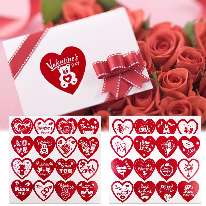 60 Pieces Valentine's Day Heart Foam Stickers - Heart Scrapbook ...