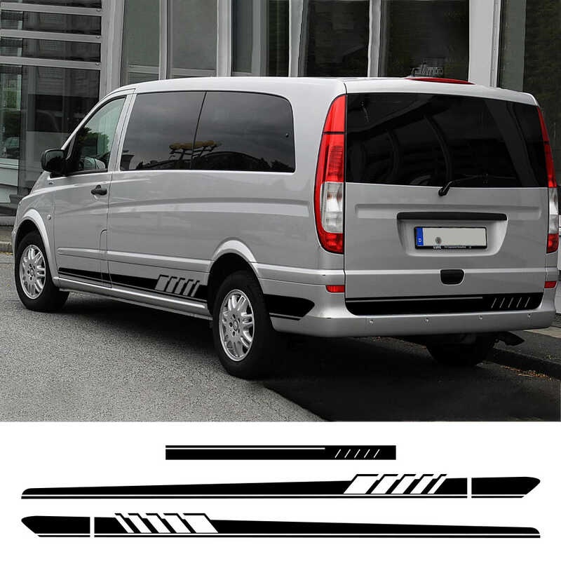 キ 3Pcs Car Stickers Para Sa Benz Vito V Class Viano W638 W639 W447 ...