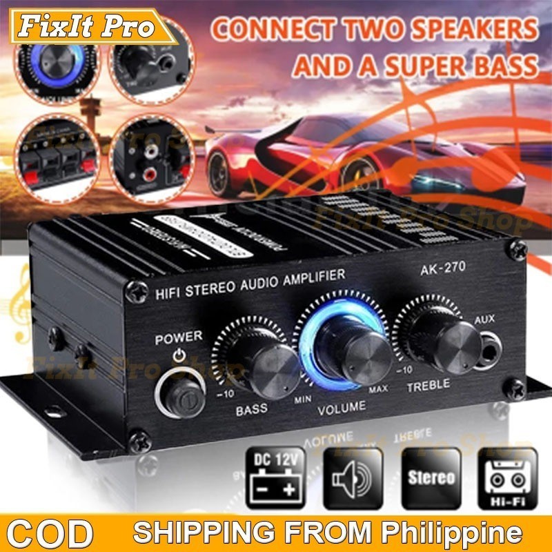 400w Mini Audio Amplifier Home Amplifier Bluetooth-free Auto Stereo ...