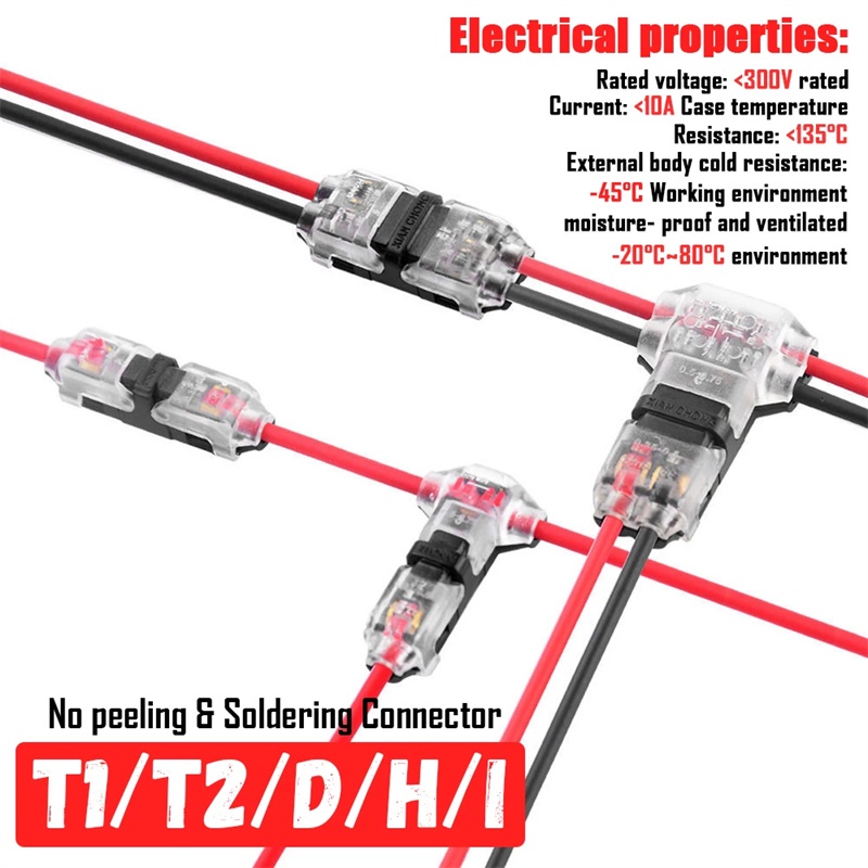 No-peel Quick Terminal Connections Joiners /2pin Pluggable Wire ...