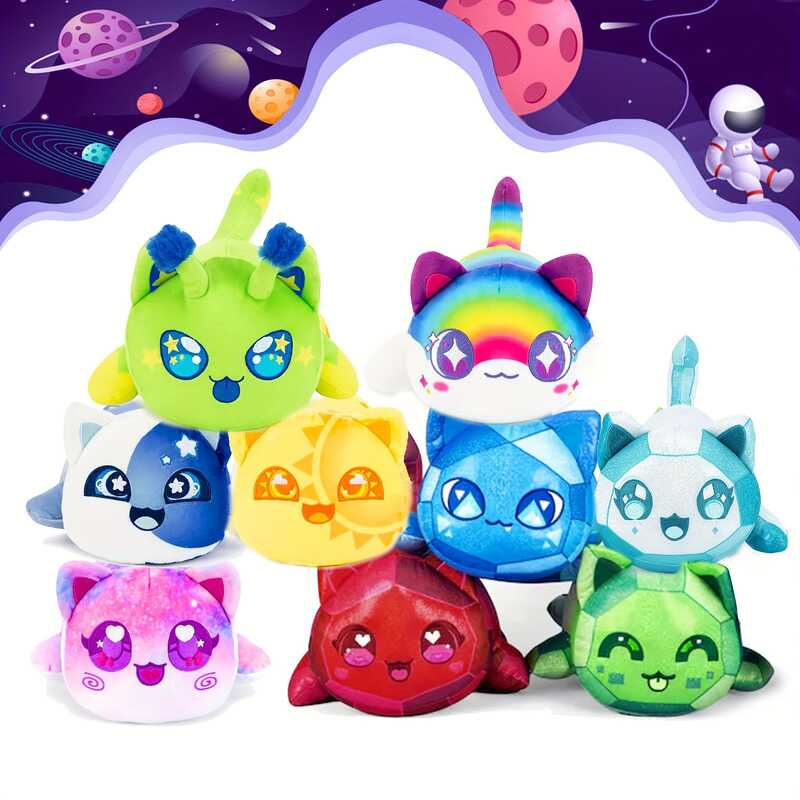 Meemeows Rainbow Plush, Super Cute Meemeow Cat Stuffed Animals Toy To ...